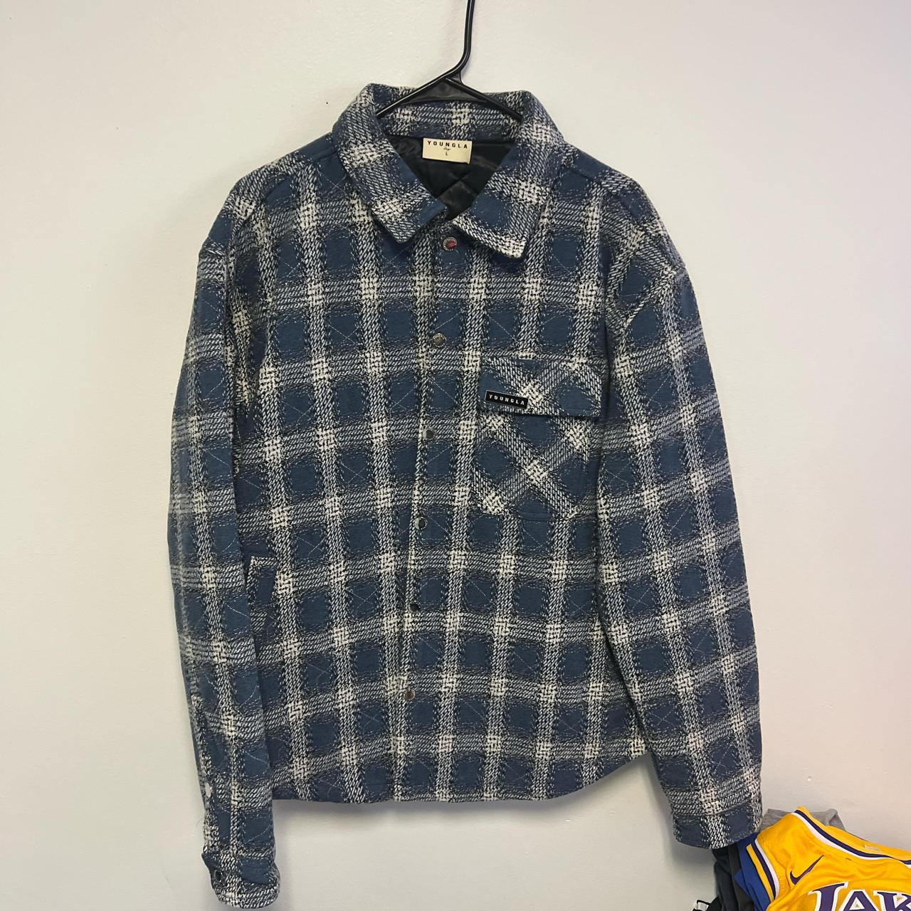 YoungLA flannel jacket Large Brand new - Depop