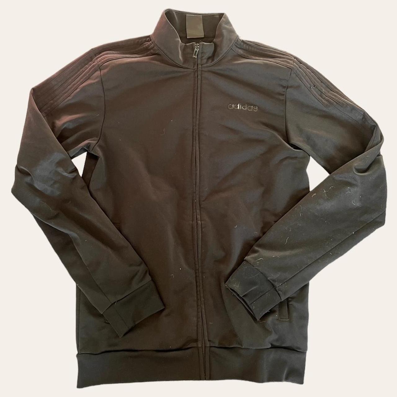 black adidas track jacket perfect condition! best... - Depop