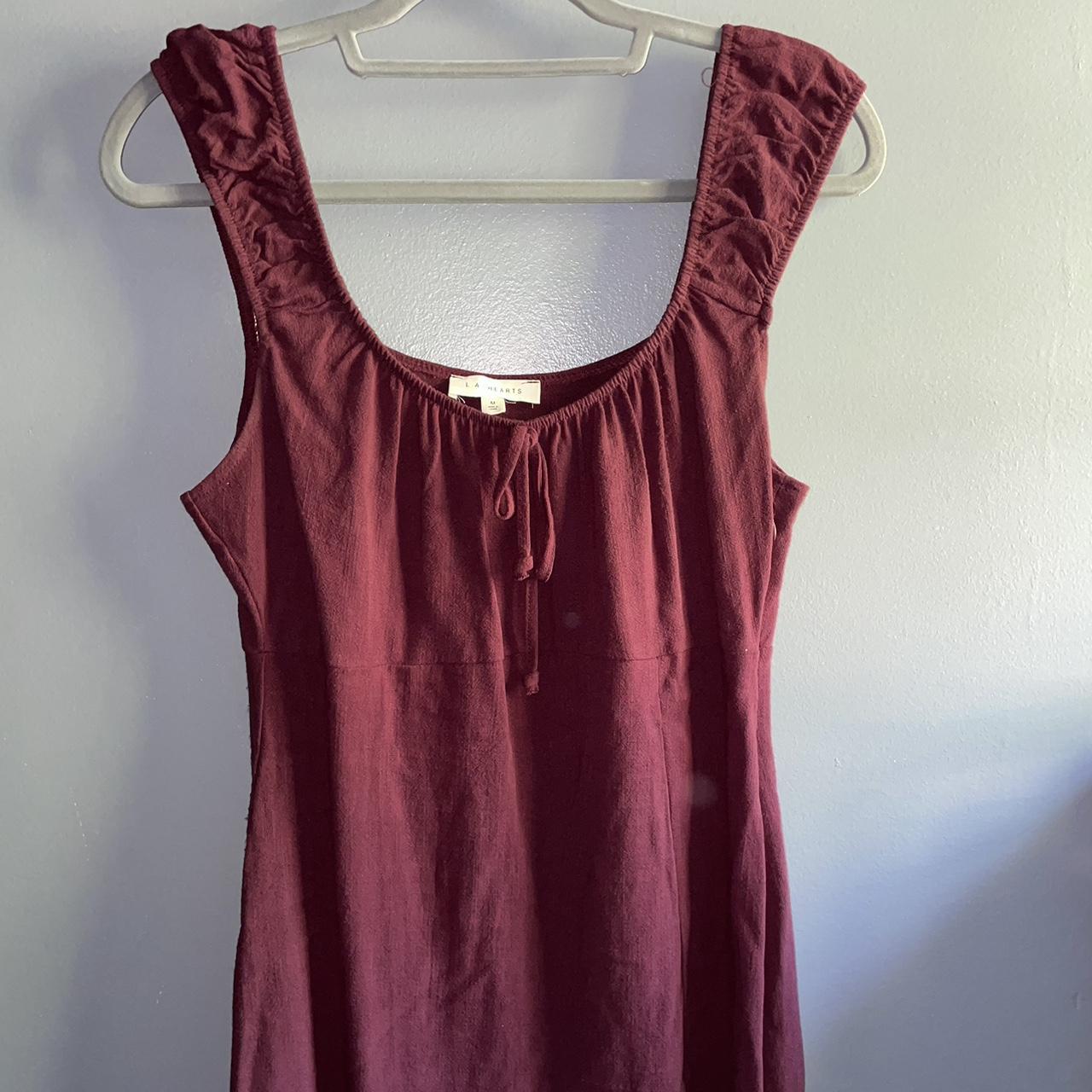 PacSun Women's Burgundy Dress | Depop