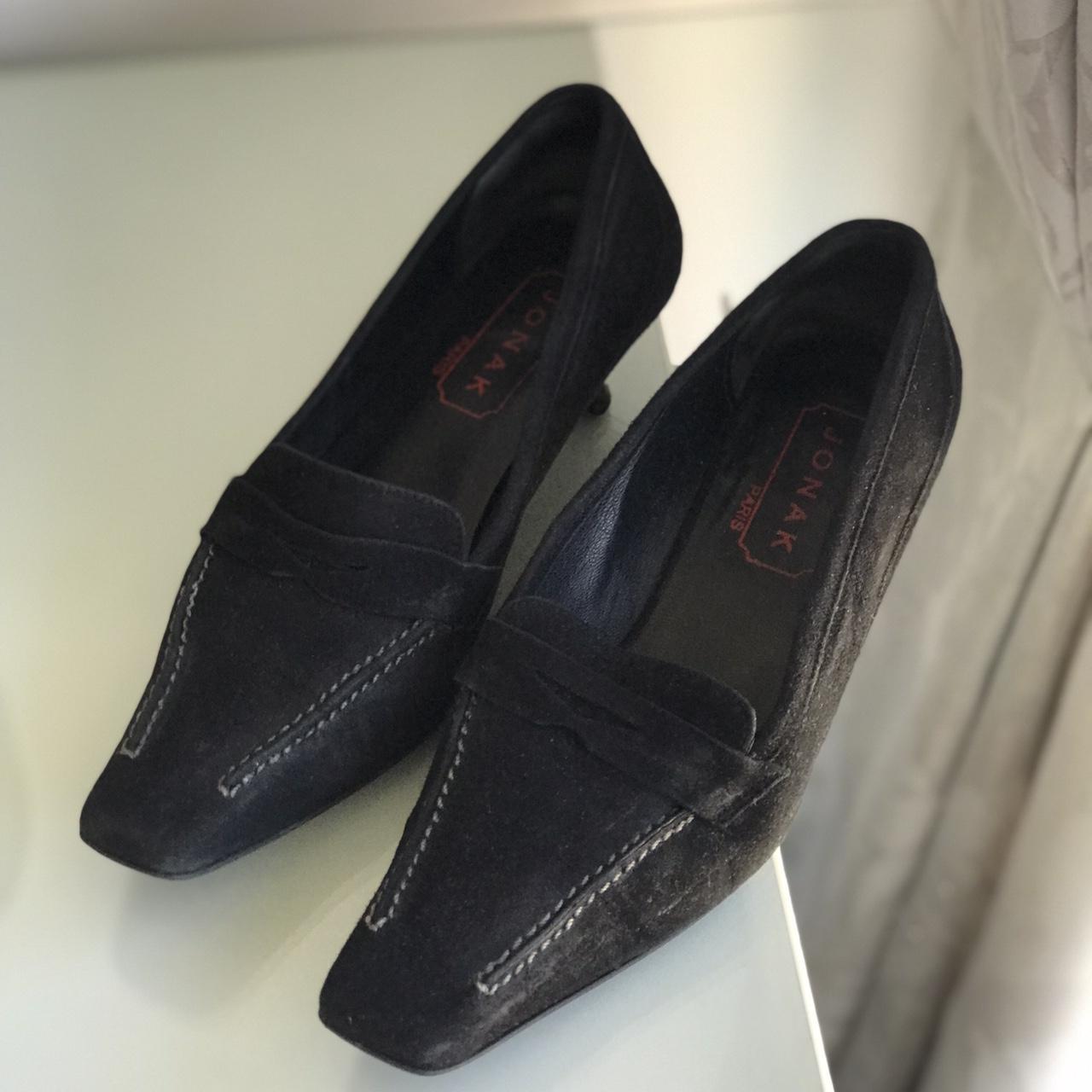 Jonak Paris brand, genuine suede kitten heel shoes,... - Depop
