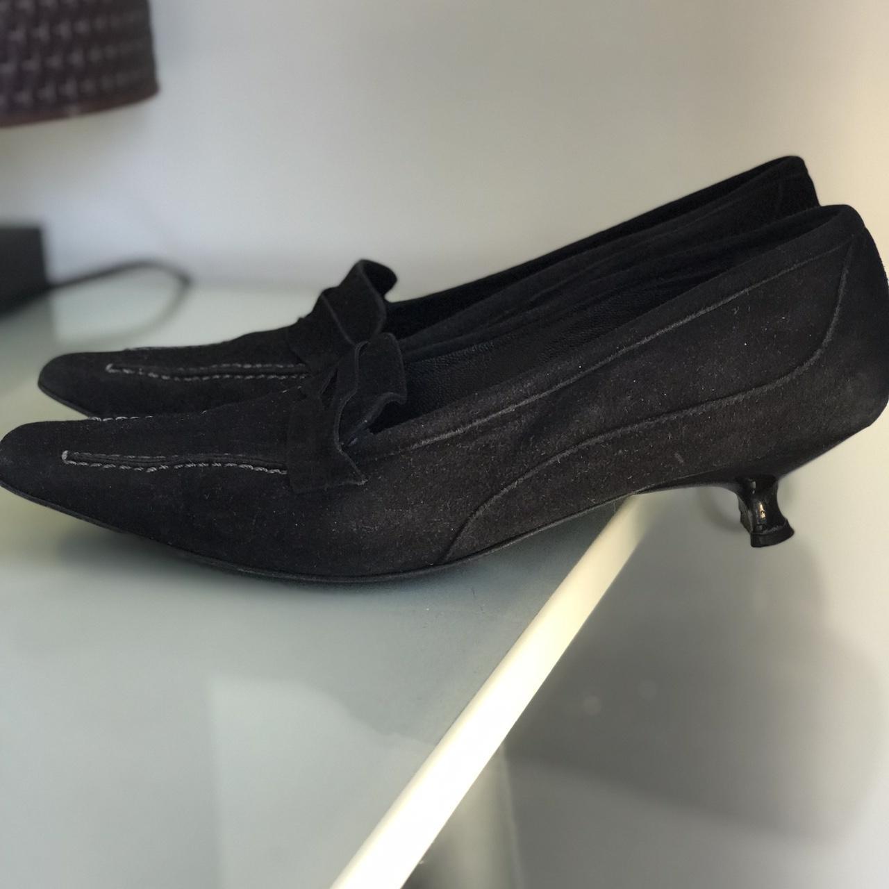 Jonak Paris brand, genuine suede kitten heel shoes,... - Depop