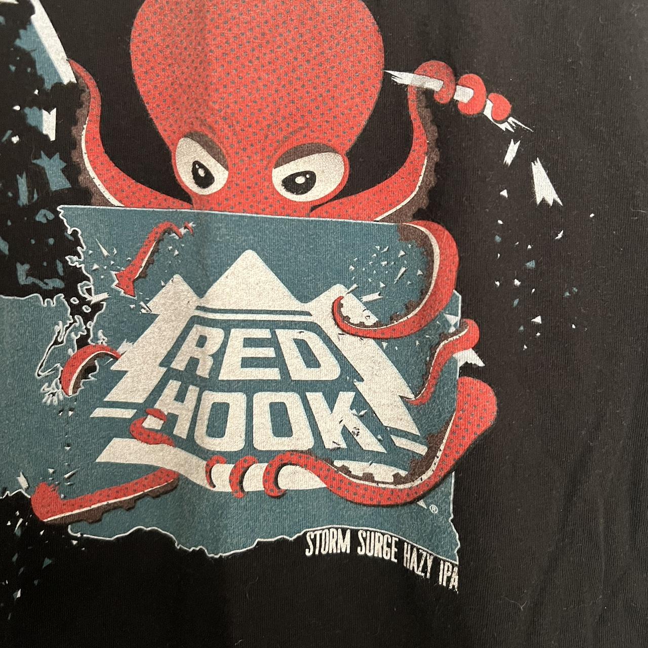 Red Hook Black Tee #graphic #redhook #canvas... - Depop