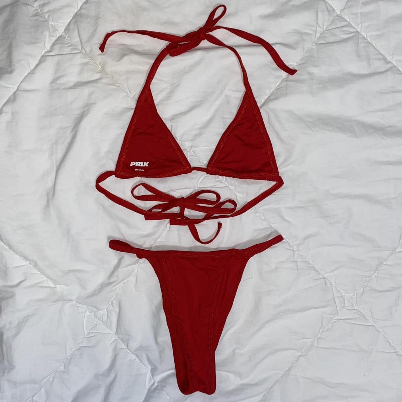 Prix Womens Red Bikinis And Tankini Sets Depop