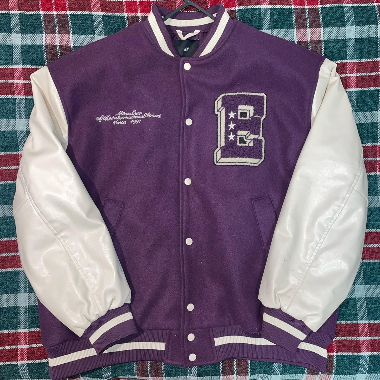 Varsity Jacket Purple Varsity Jacket In good... - Depop