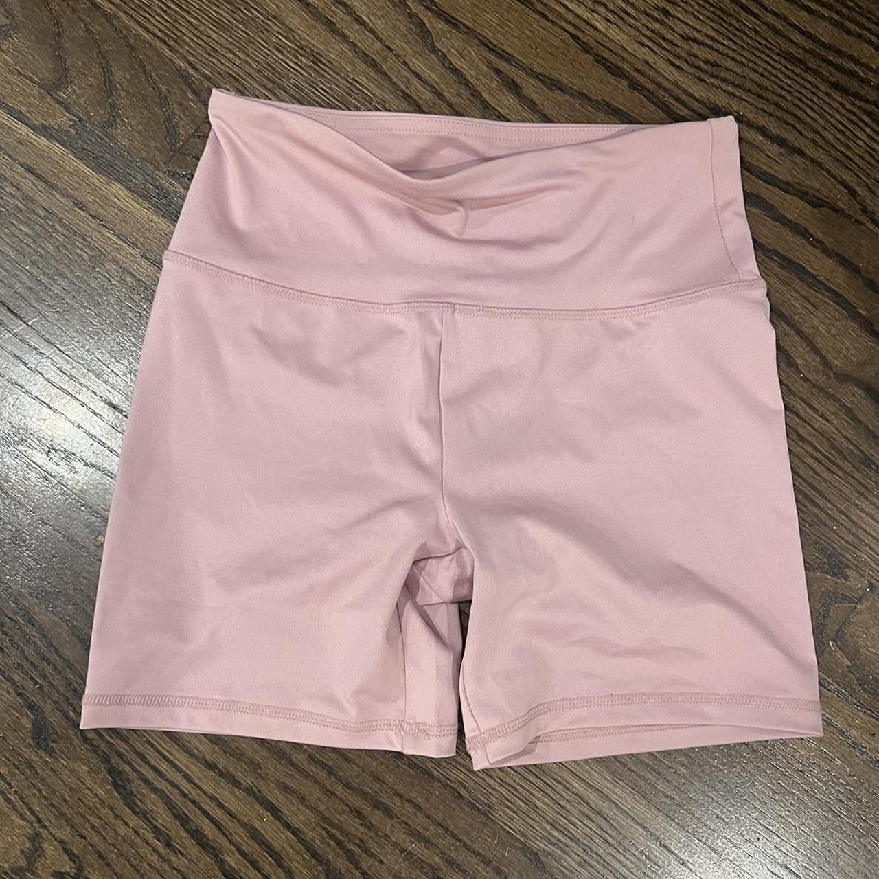 Pink forever 21 biker shorts size small worn once - Depop