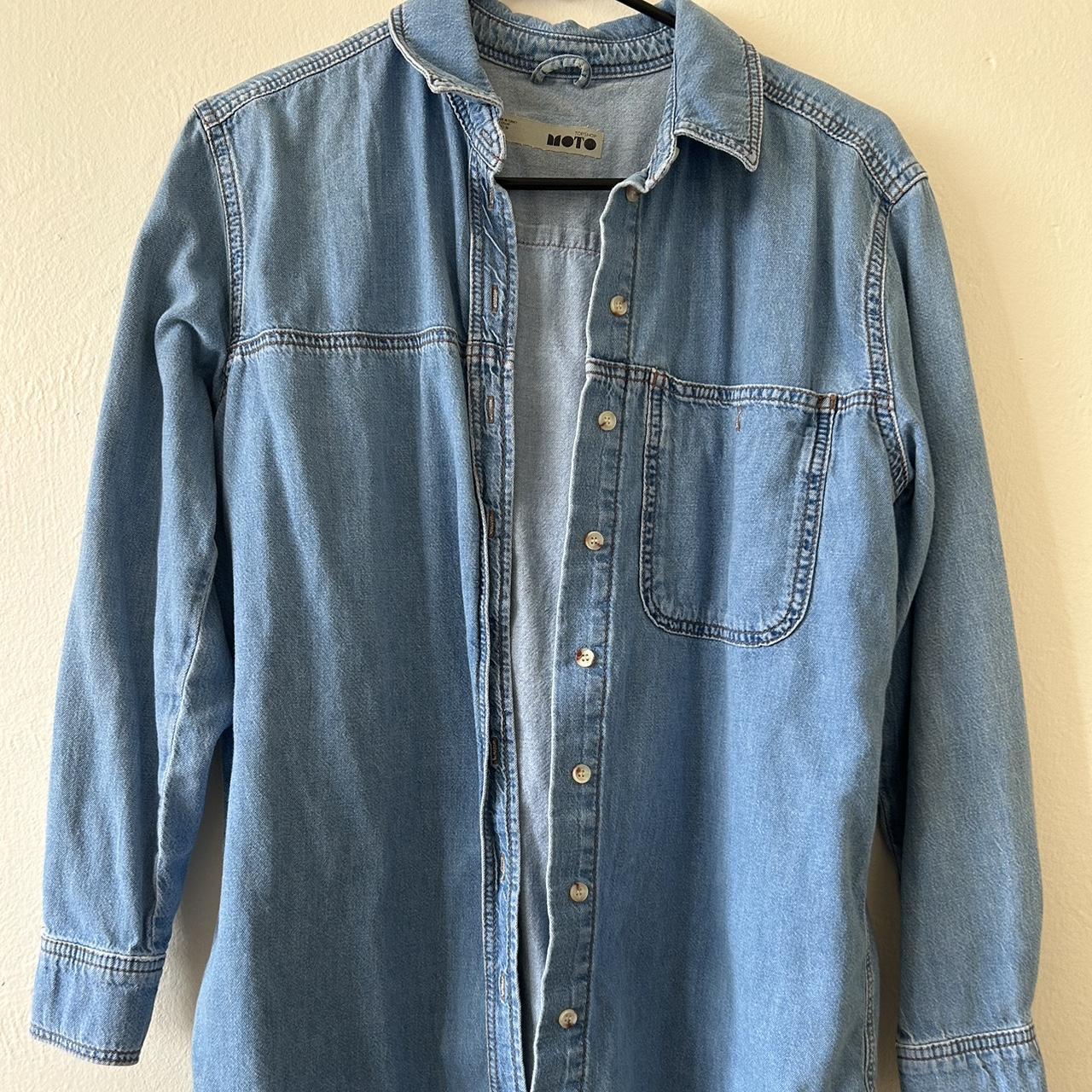 90s style jean shacket - Depop