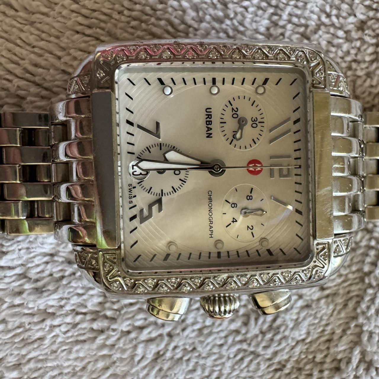 Vintage Michele Urban Watch Needs a battery Diamond... - Depop