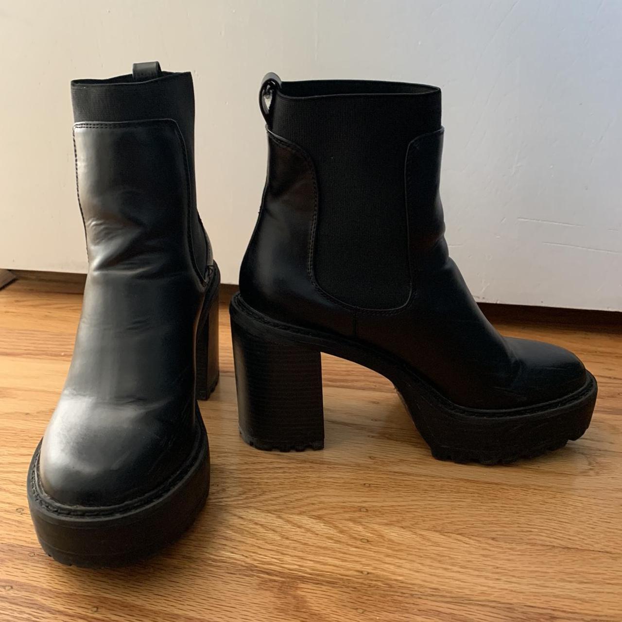 Madden Girl black platform boots. These have light... - Depop