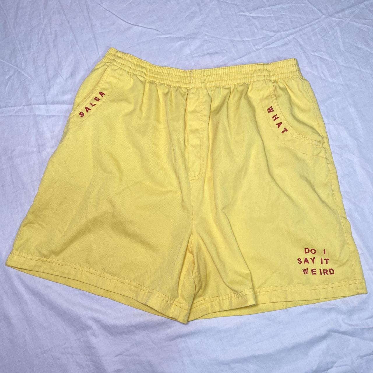Basic Editions Women's Yellow Shorts | Depop