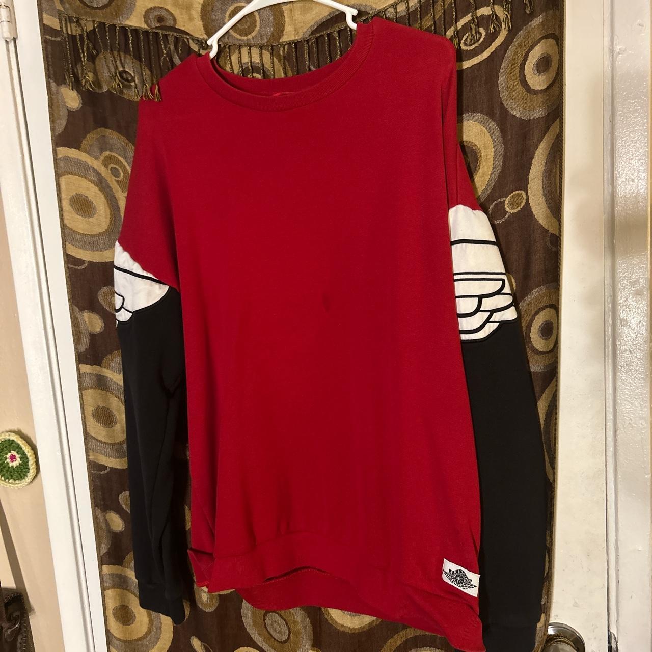 Jordan Men's Red Sweatshirt | Depop