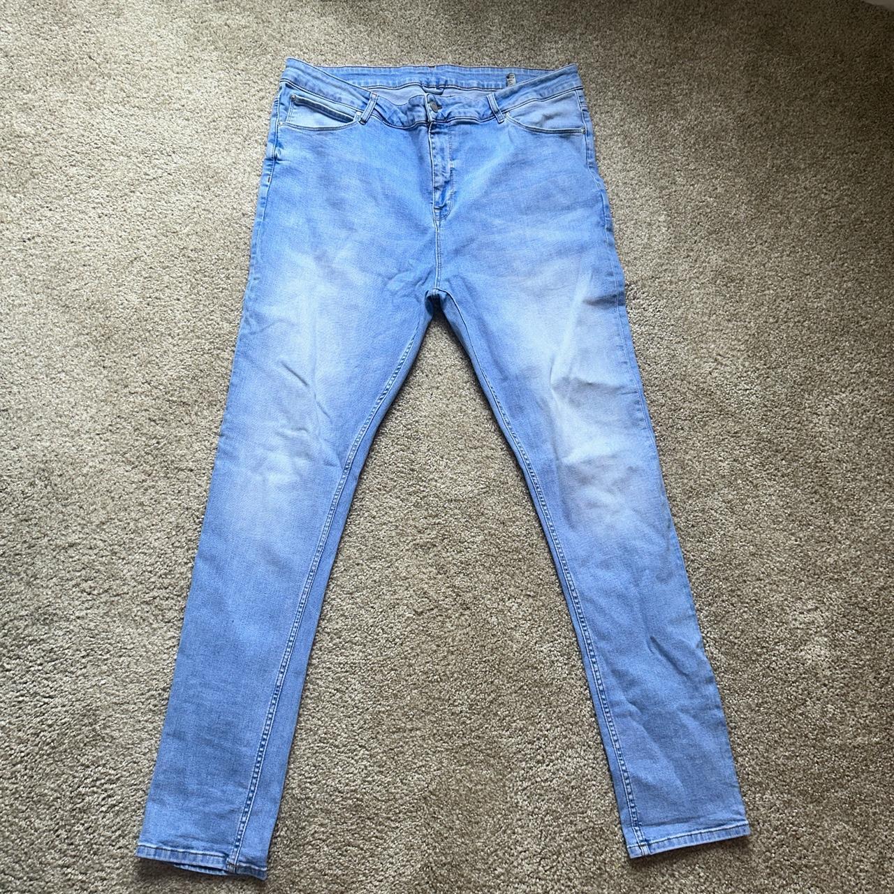 Asos light blue denim skinny jeans Size 42 x... - Depop