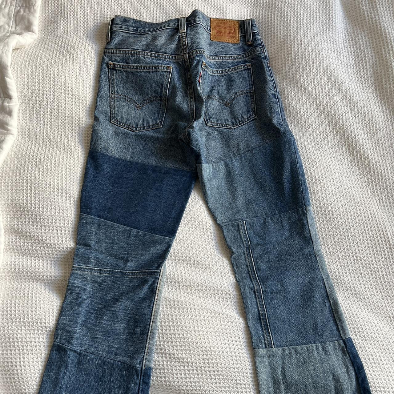 Levi’s patchwork jeans with raw hem 👖 doesn’t... - Depop
