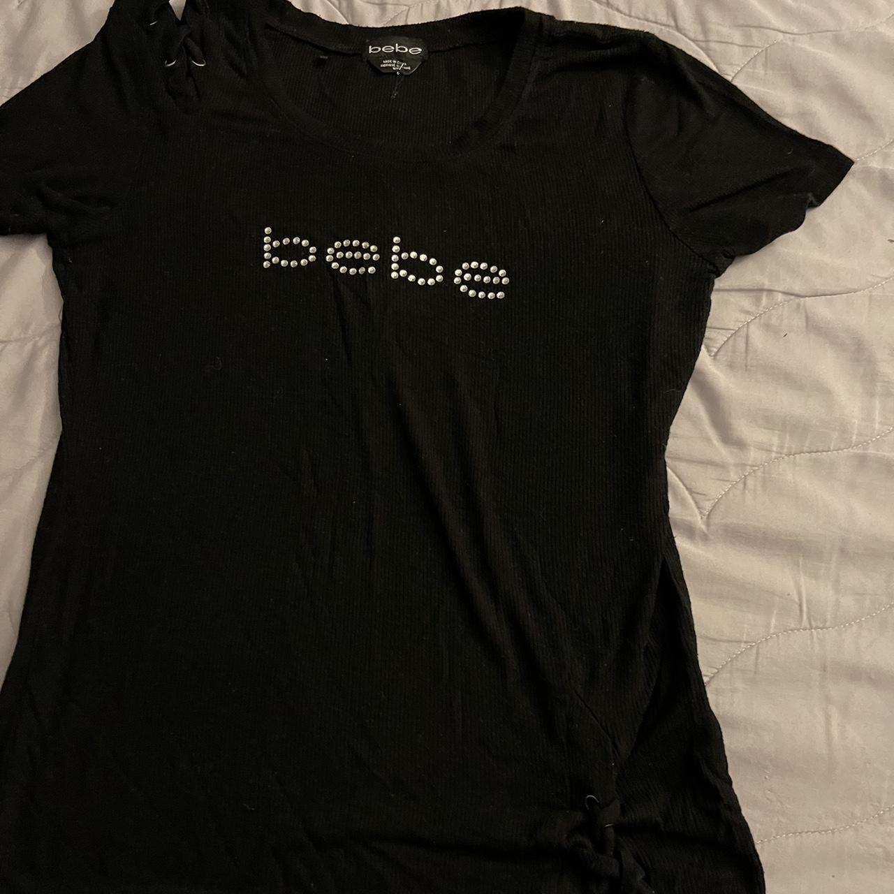 black bebe shirt size M 💖 MESSAGE ME BEFORE BUYING!. - Depop