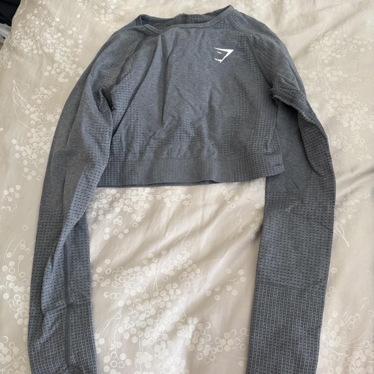 Grey Gymshark Long Sleeve Top Size Medium | Depop