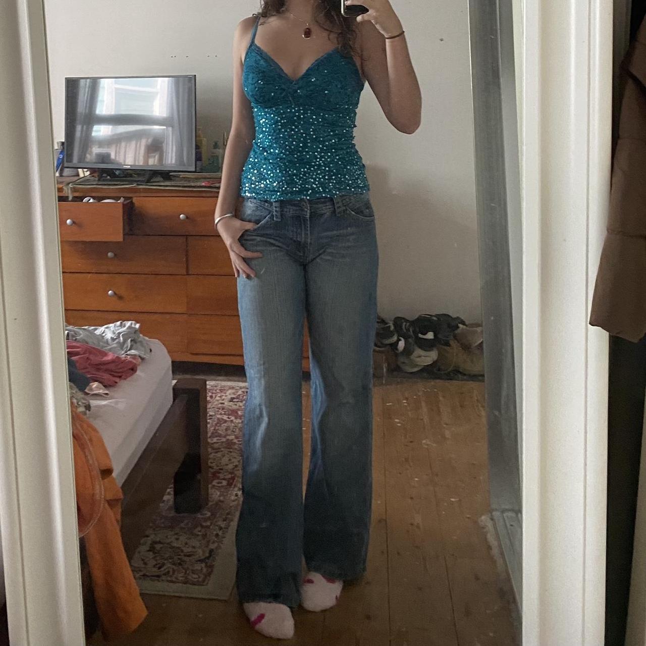 Cute 2000s sequin top #2000s - Depop