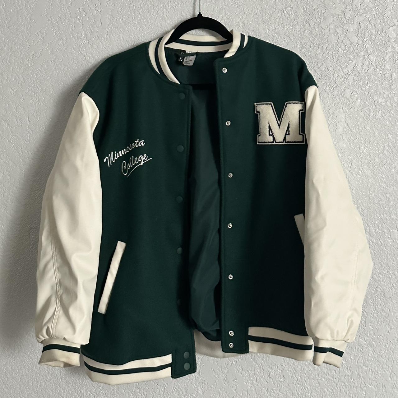 Dark green varsity jacket Minnesota College... | Depop
