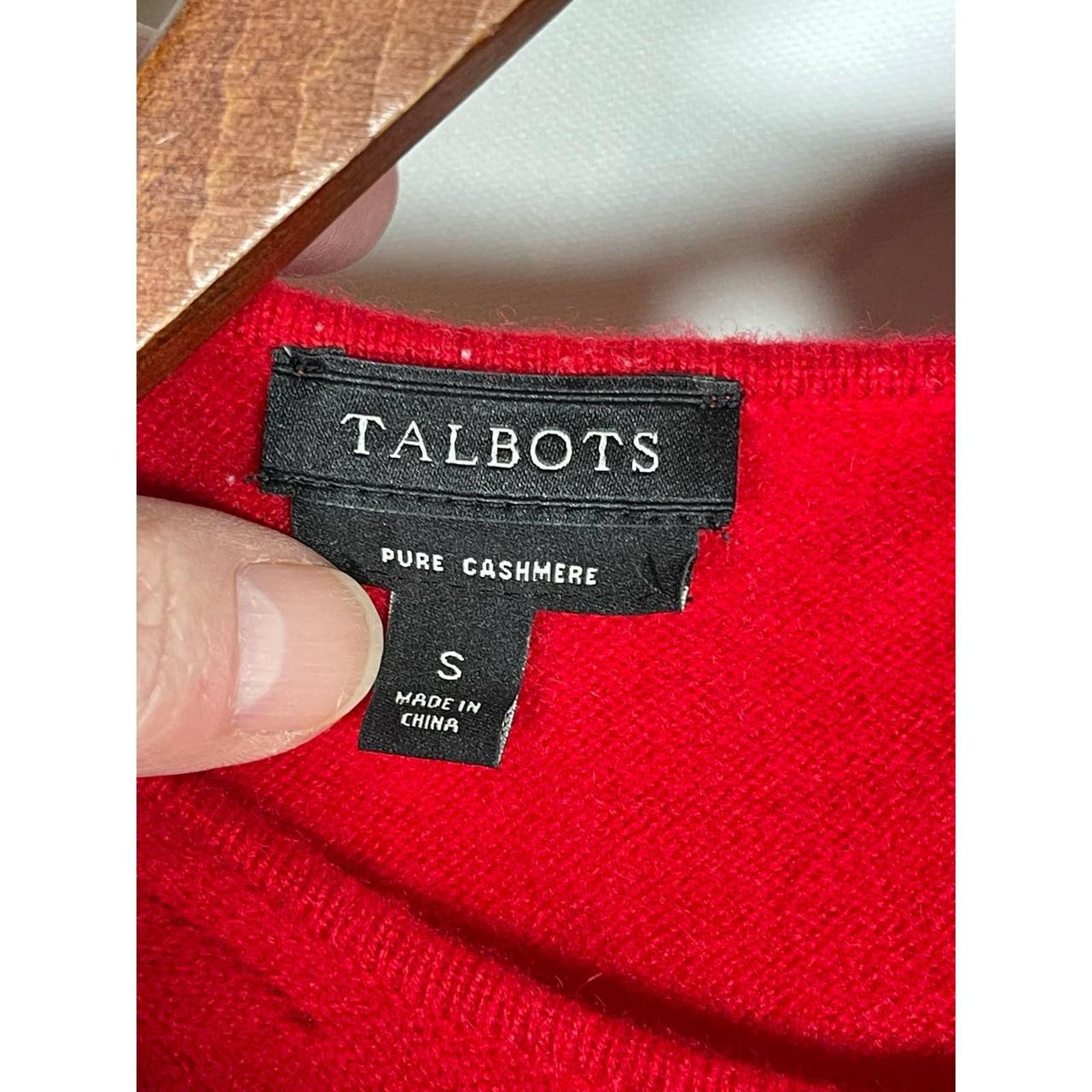 This Talbots Red 3/4 Sleeve 100% Pure Cashmere... - Depop