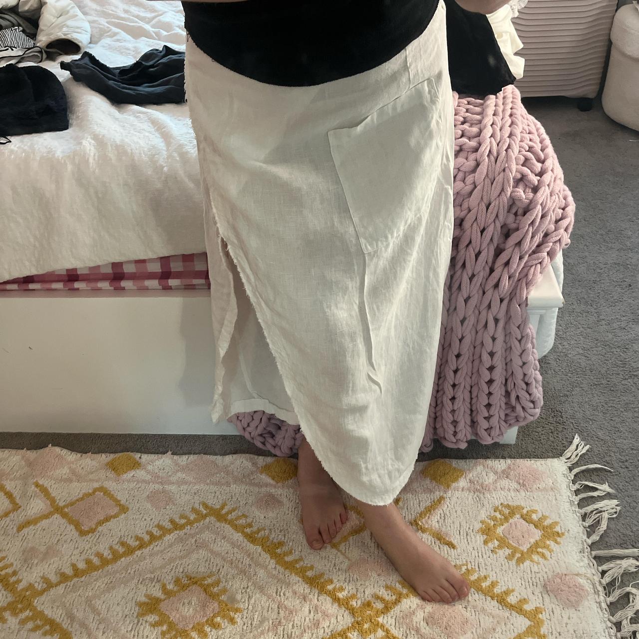 Venroy Wrap linen maxi skirt! Very versatile! Worn... | Depop