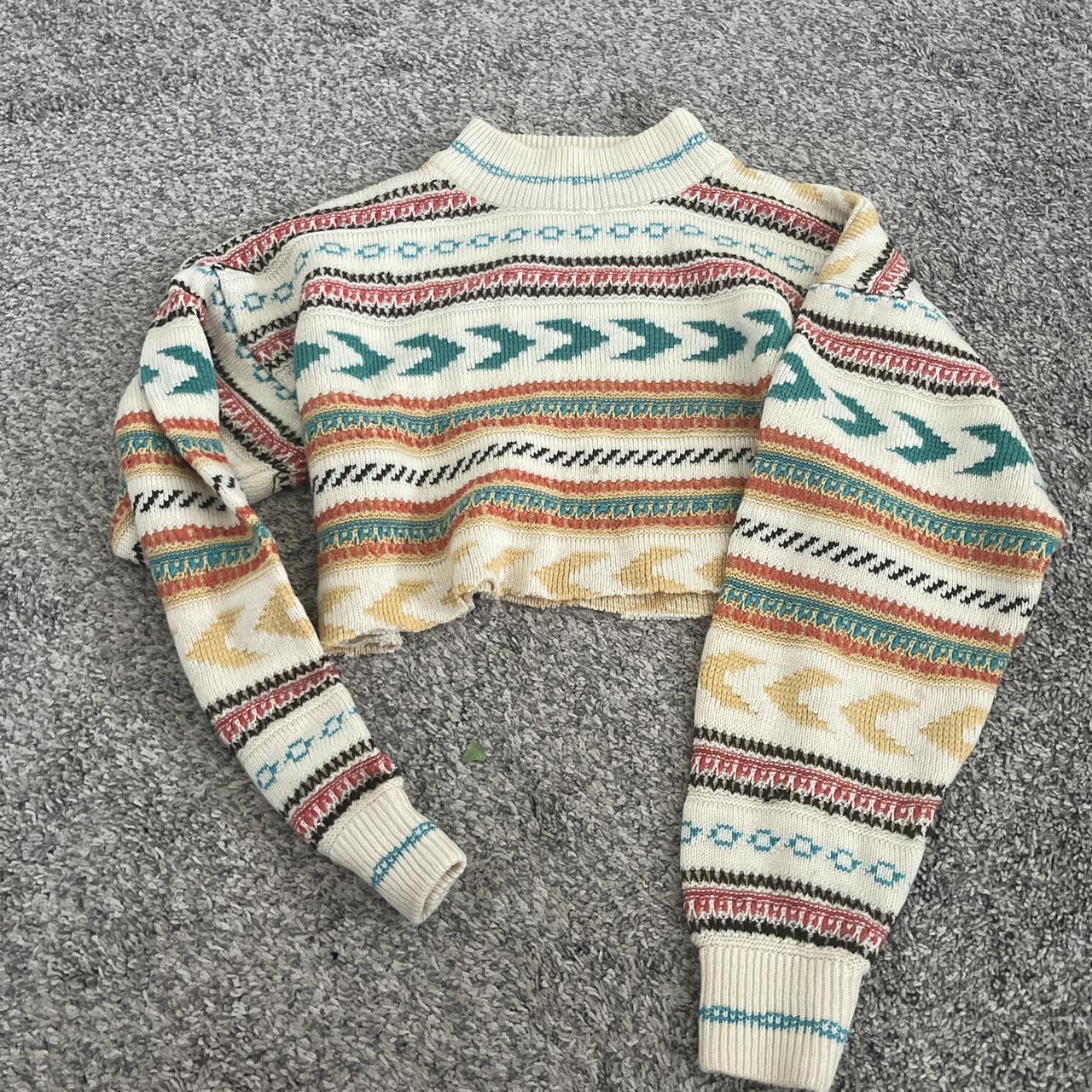 cropped native sweater - Depop