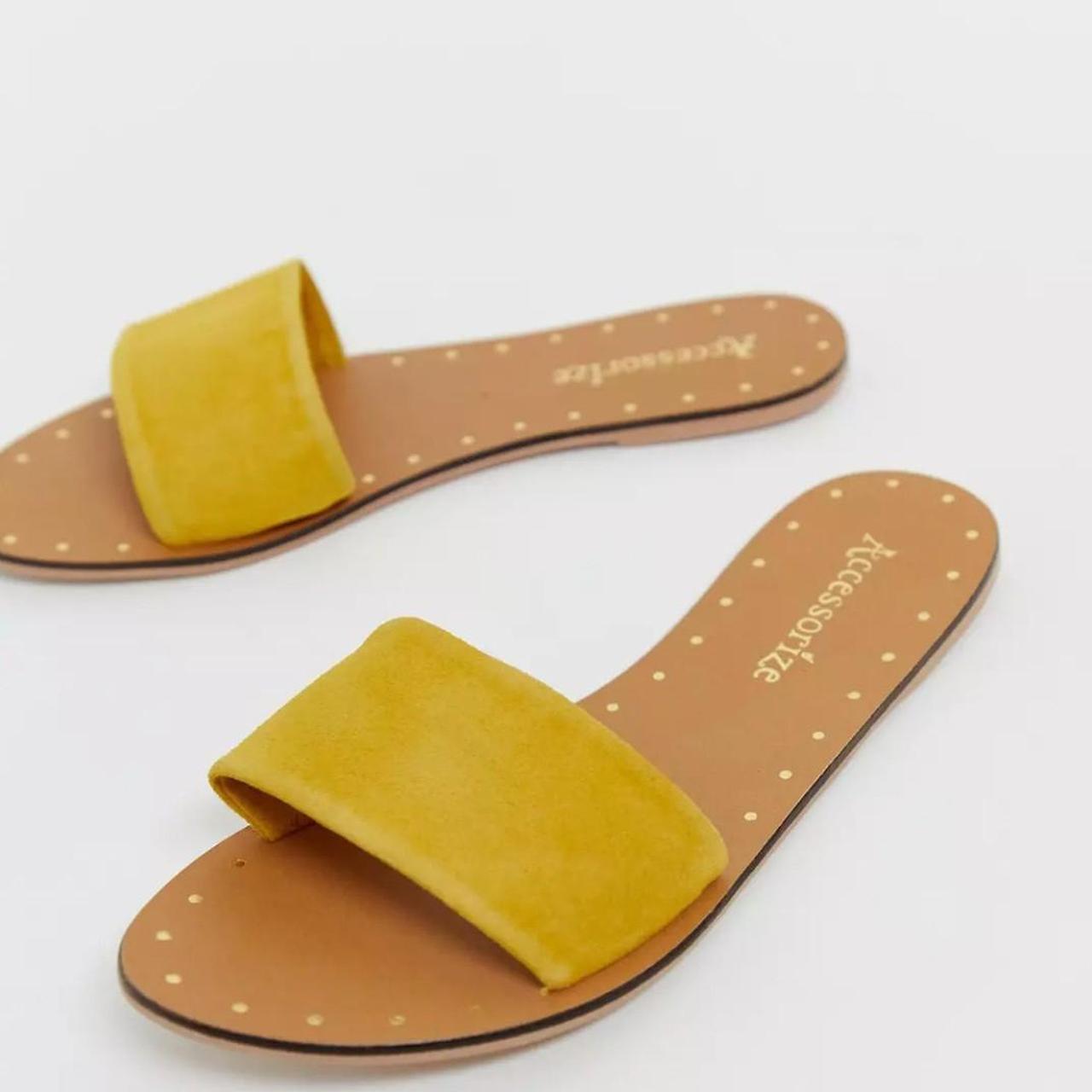 Accessorize Women's Yellow Sandals | Depop