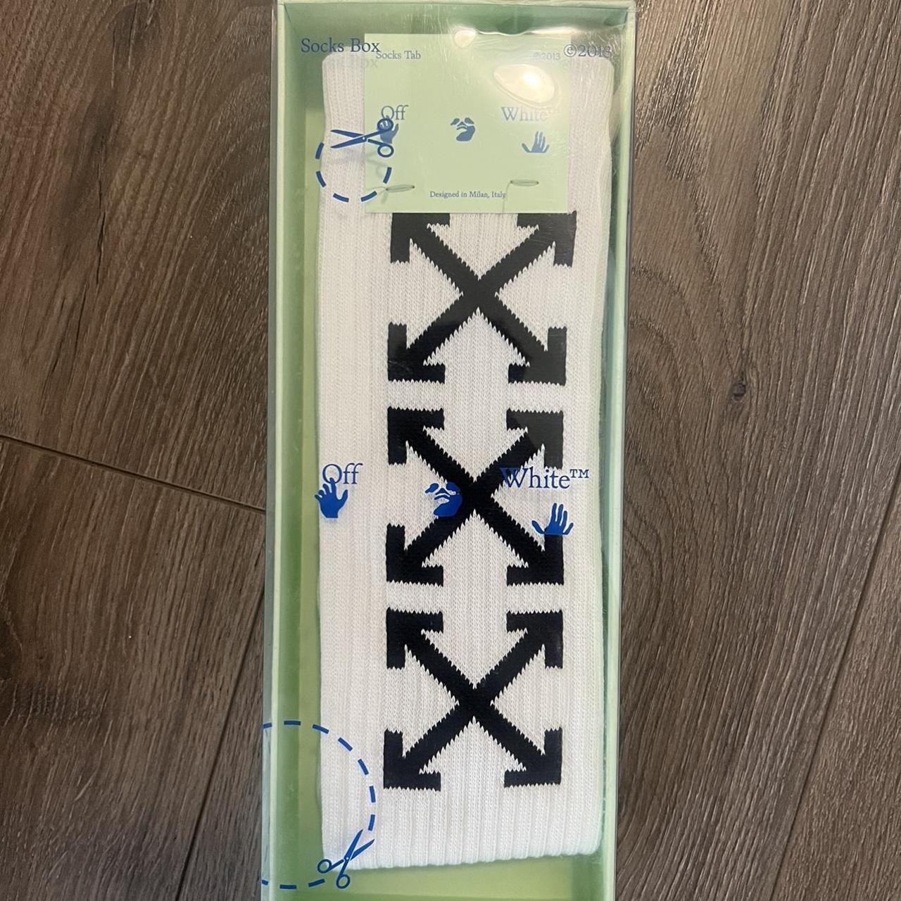 Off White Socks in Box never opened or worn - Depop