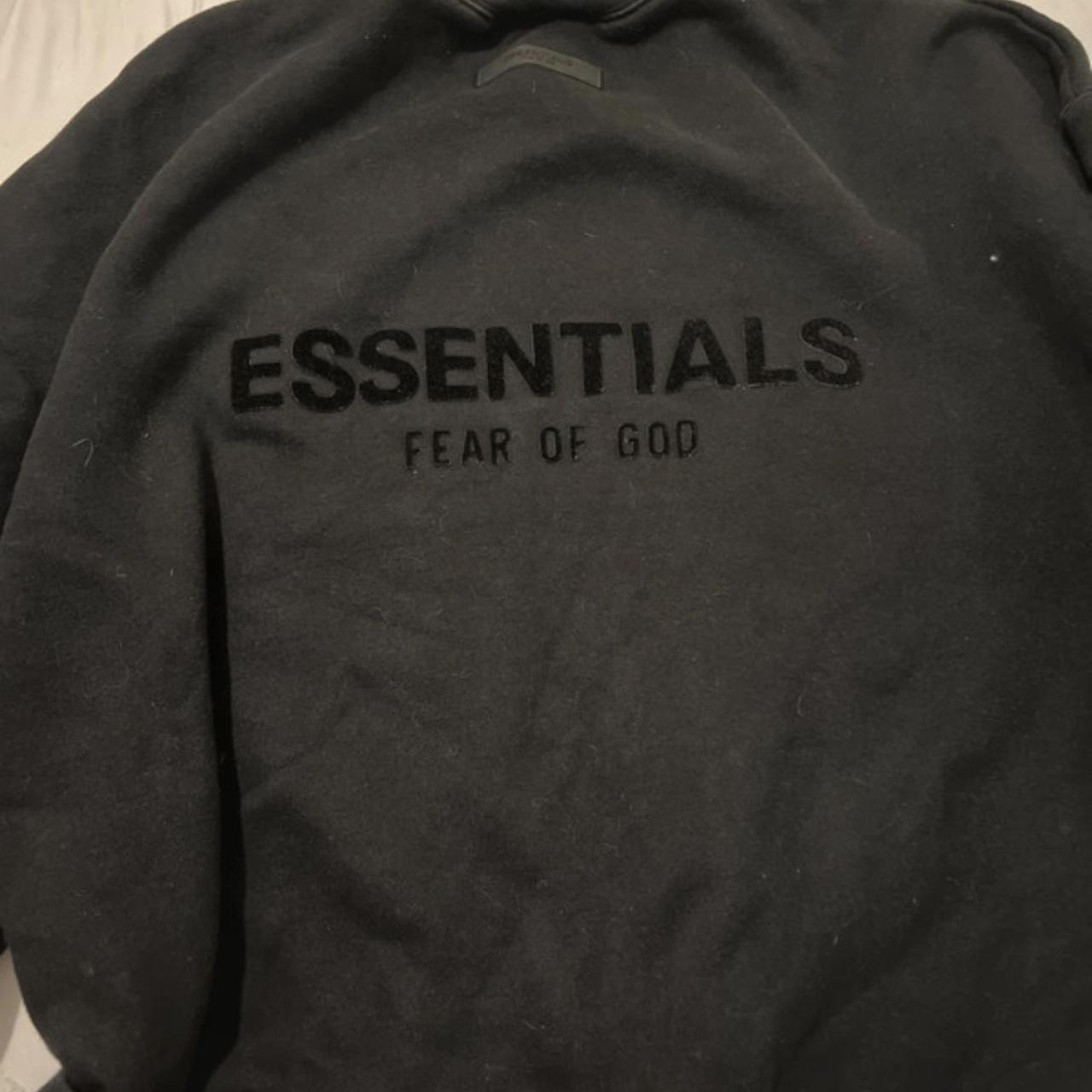 Fear of God Essentials black hoodie #streetwear - Depop