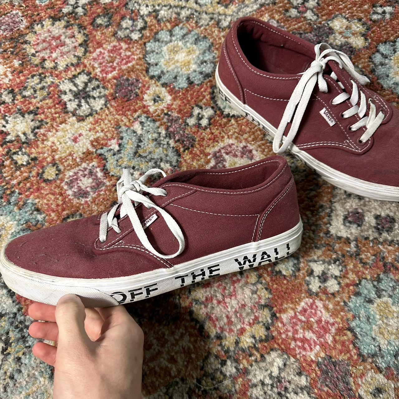 Gently Used Burgundy Vans Sized 11 Mens Condition Depop