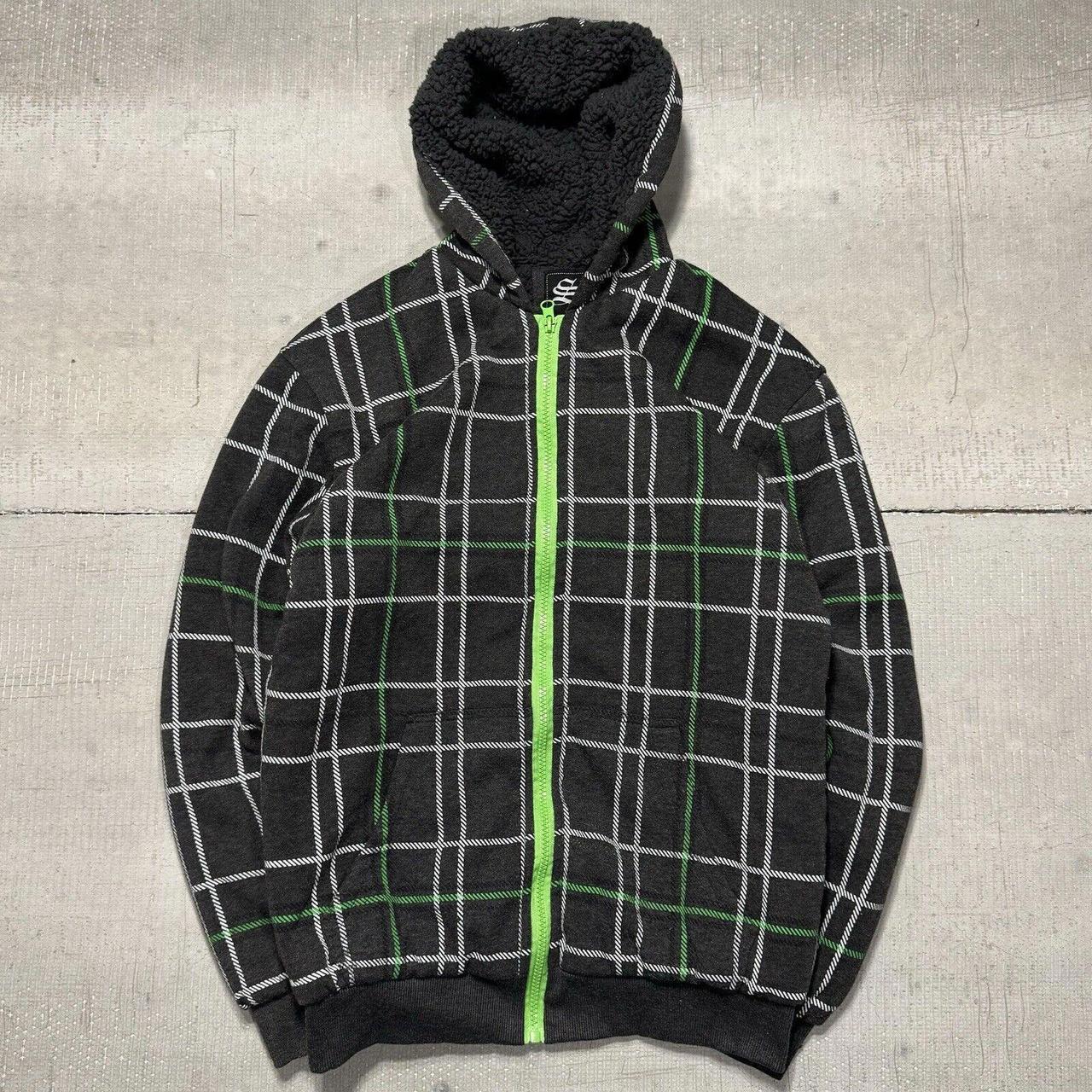 Y2K 2000s Street Rules Sherpa Lined Full Zip... - Depop