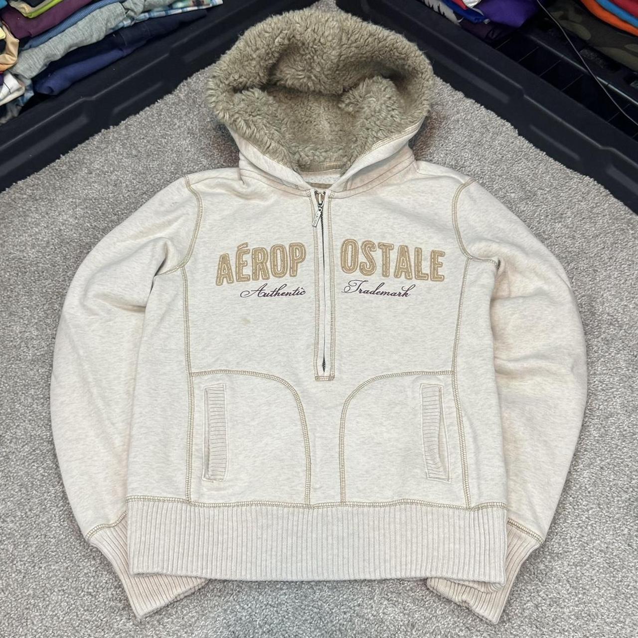 VTG Y2K 2000s Aeropostale Fur Lined Zip Up... - Depop