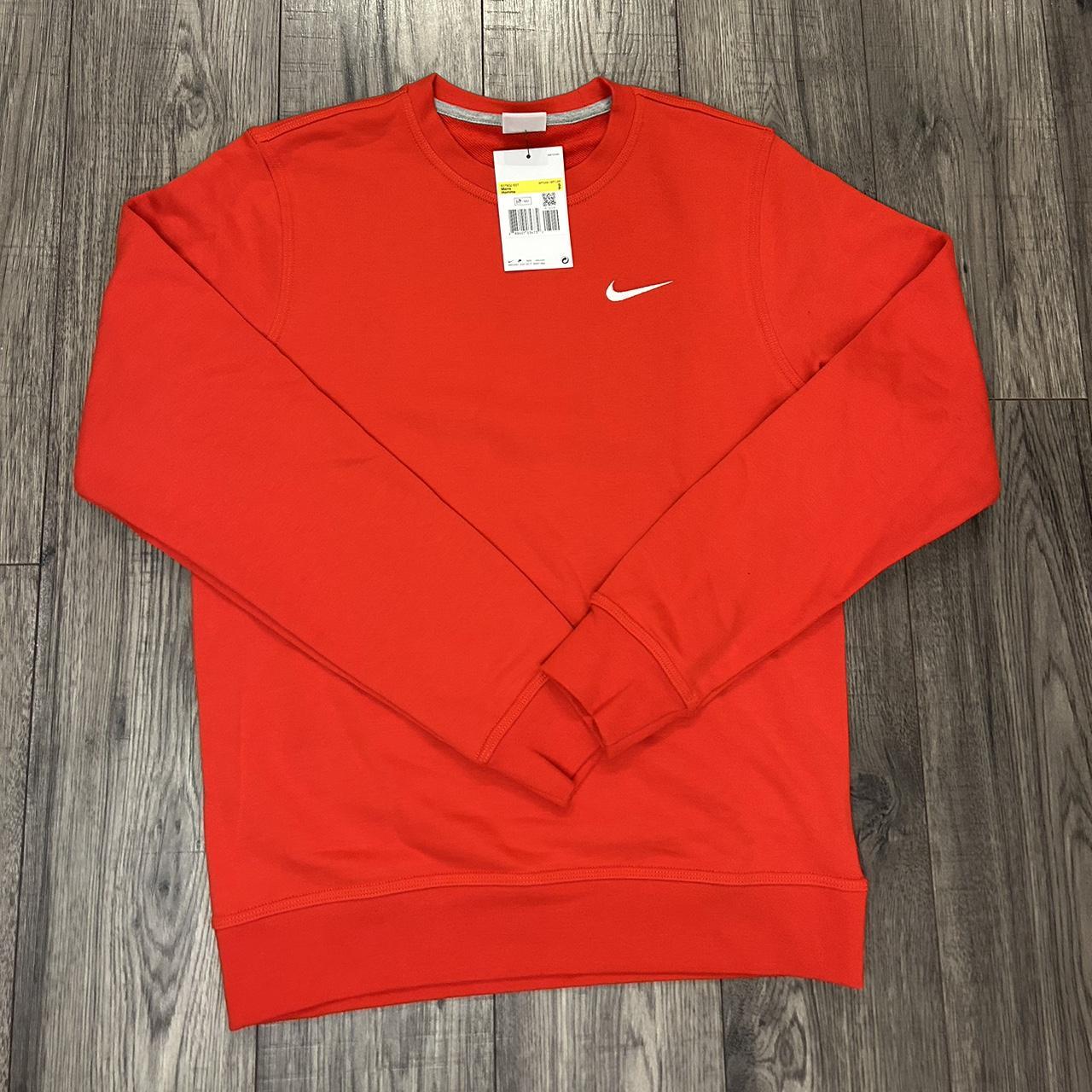 Red Nike Swoosh Sweatshirt • Brand new with tags •... - Depop