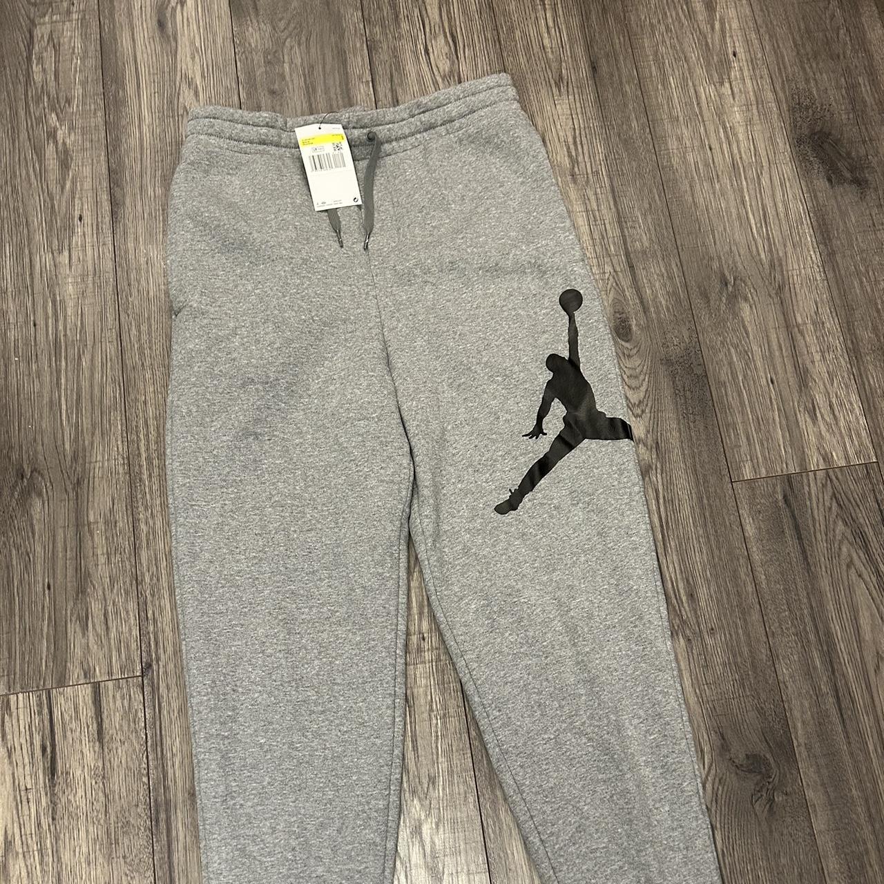 Grey Jordan Jumpman Fleece Joggers • Brand new with... - Depop