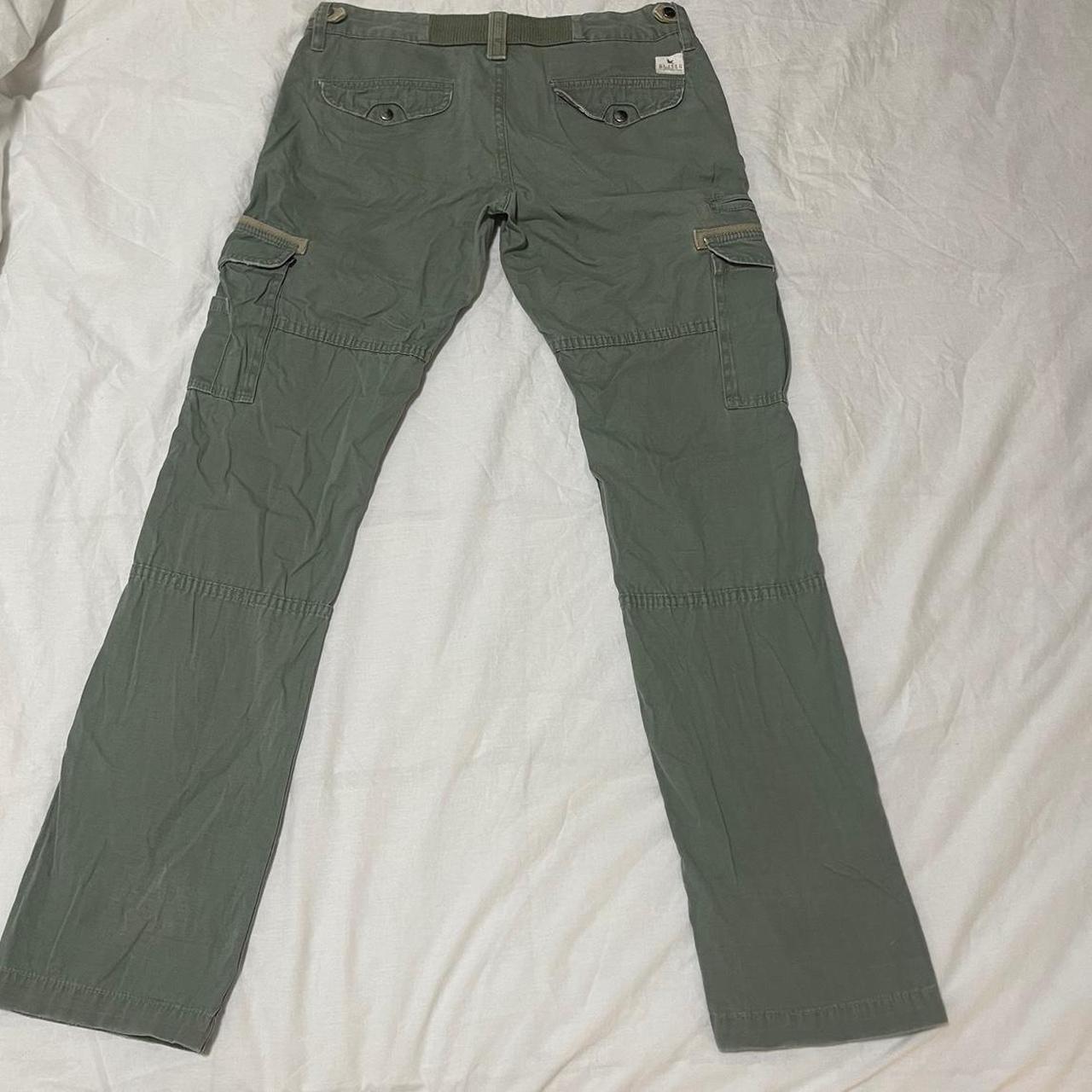 Green Rusty cargo pants with adjustable waist... | Depop