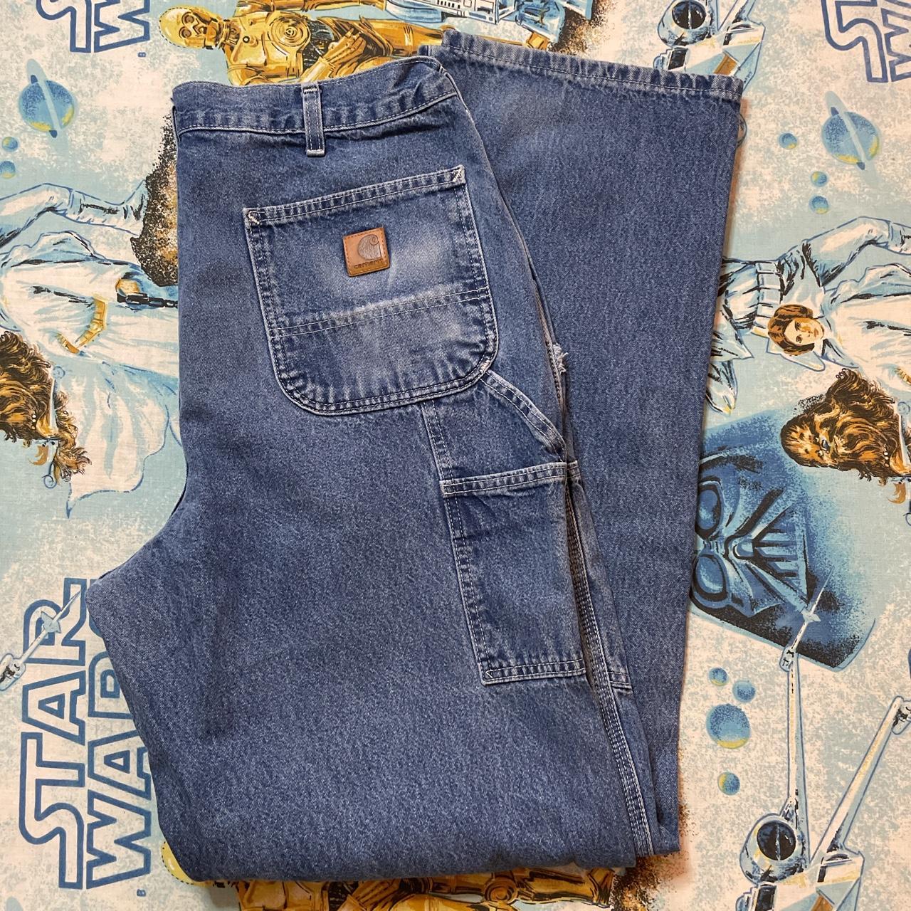 Carhartt Original Dungaree Fit Denim Work... - Depop