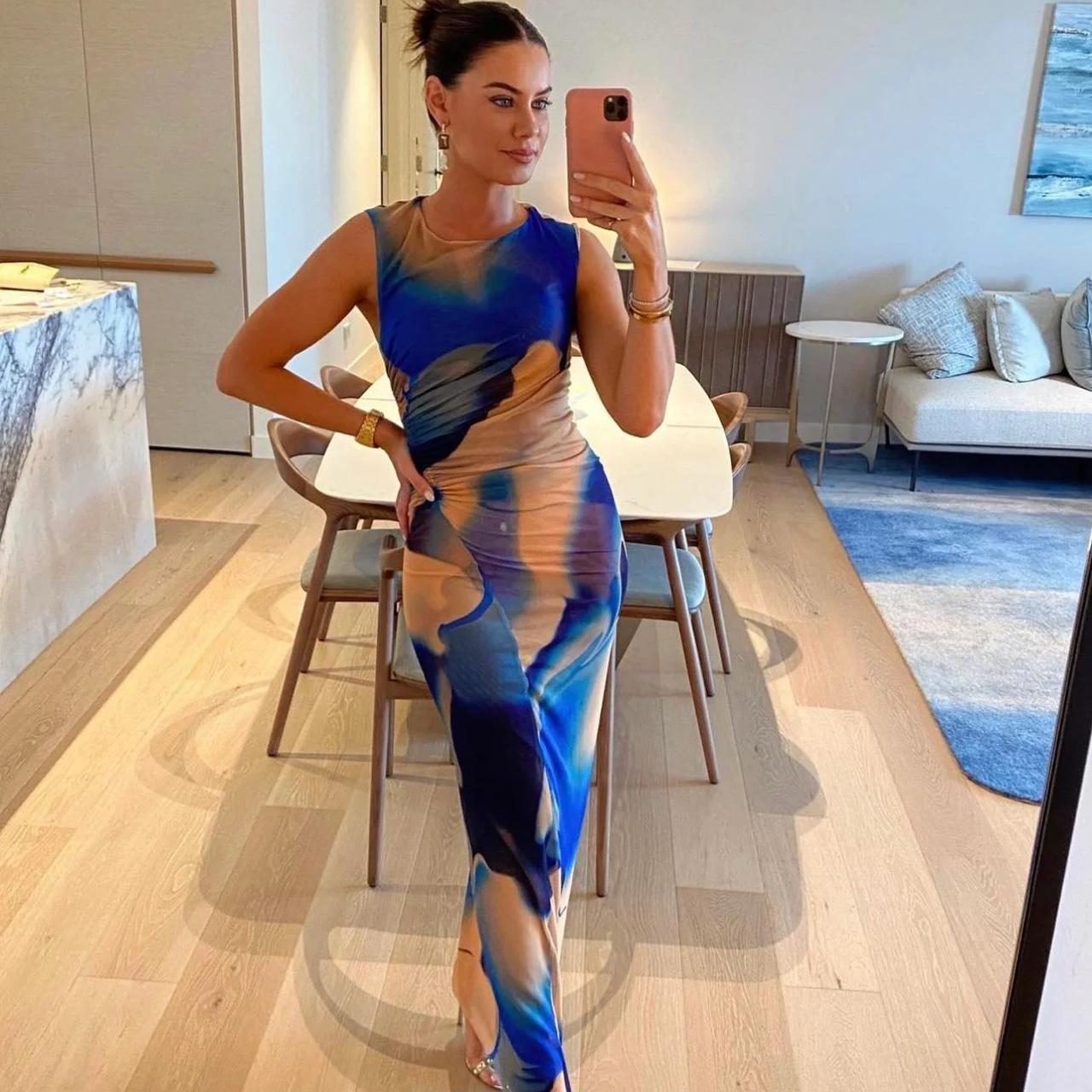 SCANLAN THEODORE ITALIAN WATERCOLOUR PRINT DRESS... - Depop