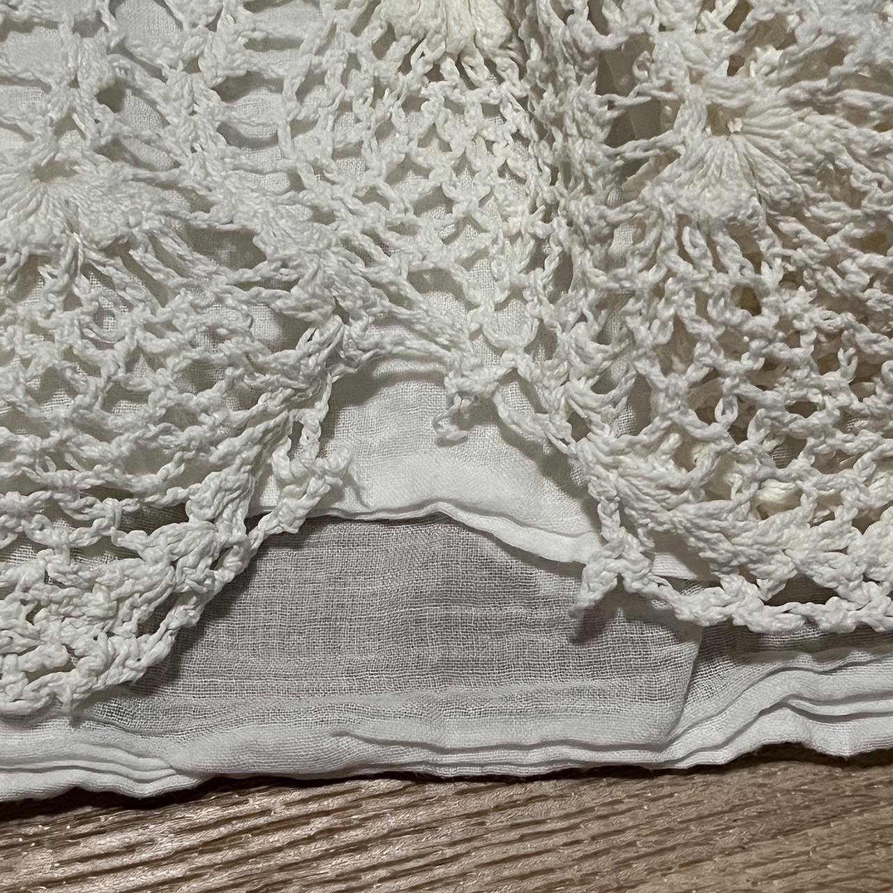 Raviya crochet white midi skirt can double as a... - Depop