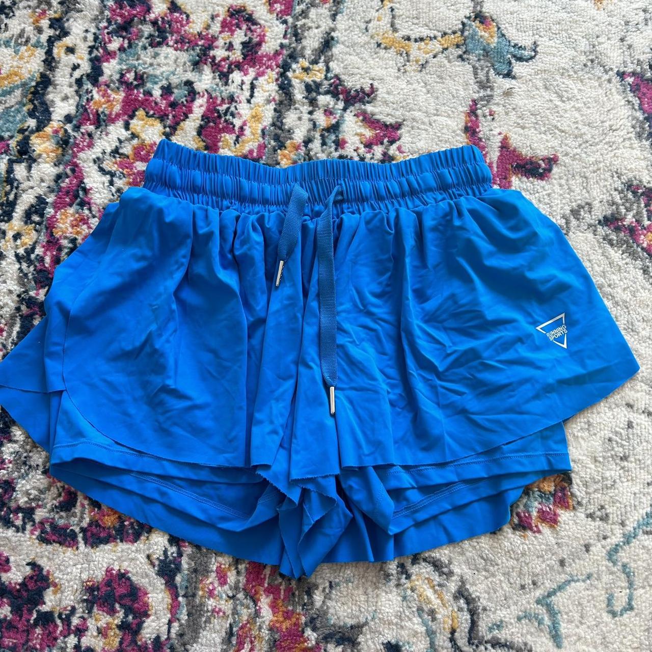 Bright Royal Blue running shorts! Super flattering,... - Depop