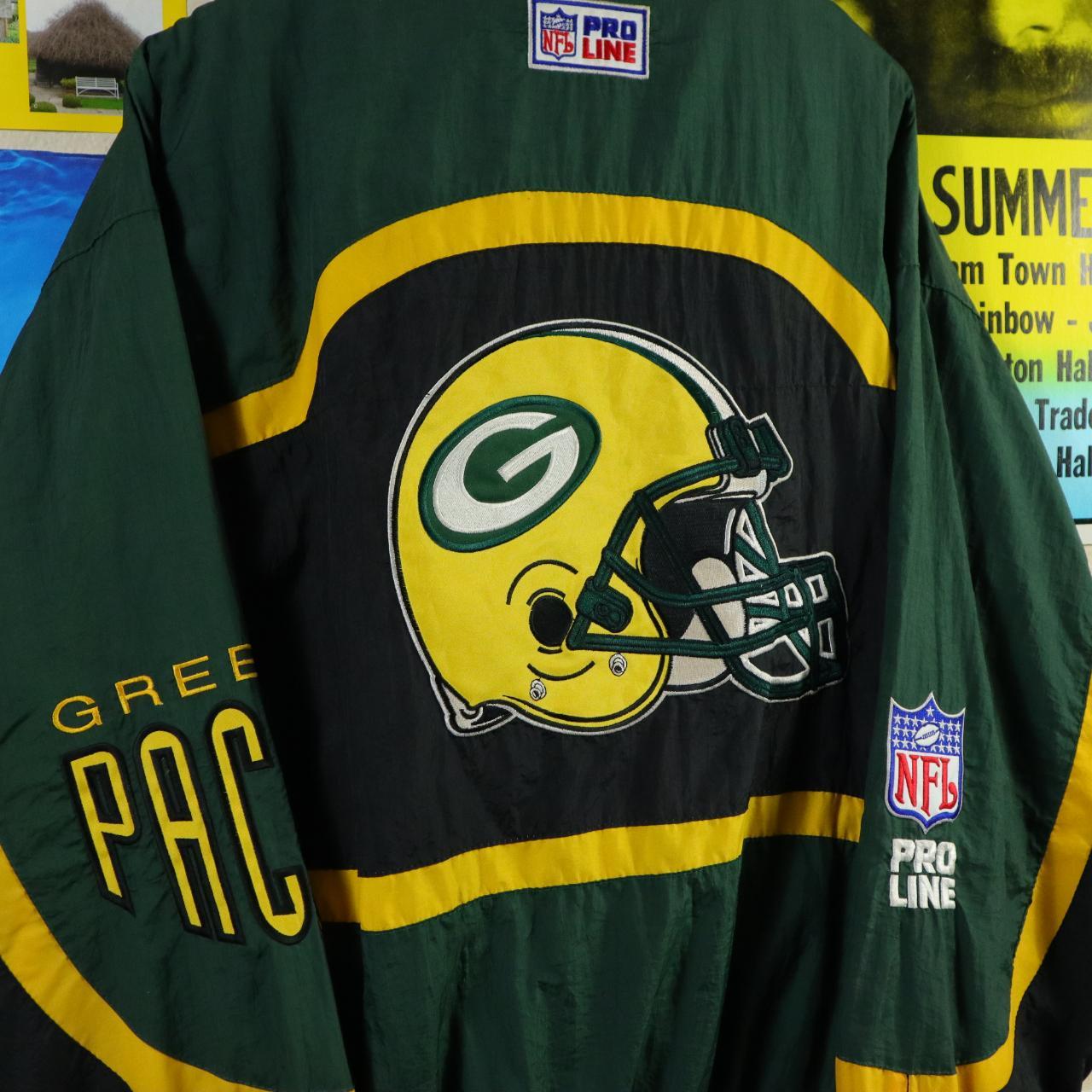NFL Men's Green and Yellow Jacket | Depop