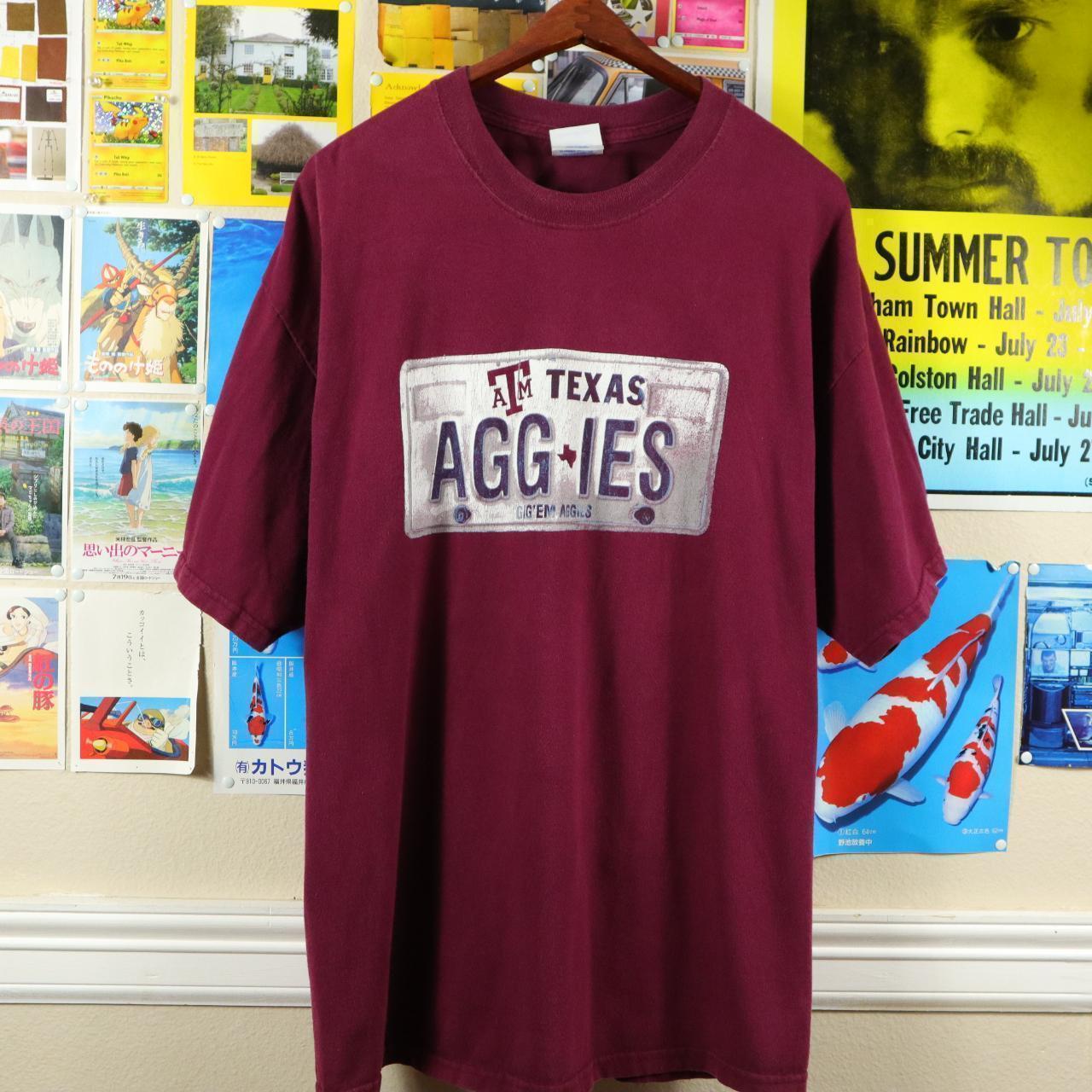 Vintage Texas A&M Aggies College T-shirt 00s Size... - Depop