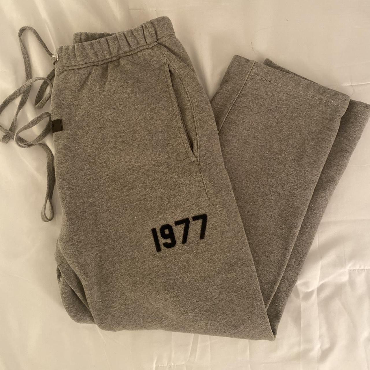 Essentials Women's Grey Joggers-tracksuits | Depop