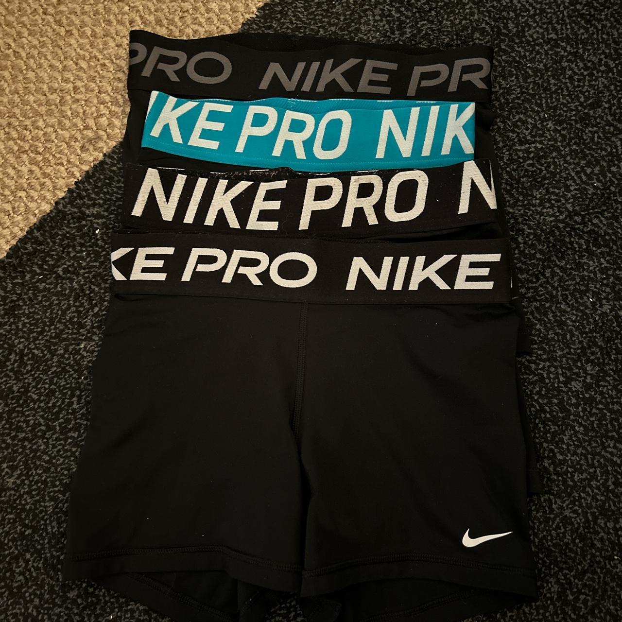 4 pair Nike Pro bundle! all size S besides blue... - Depop
