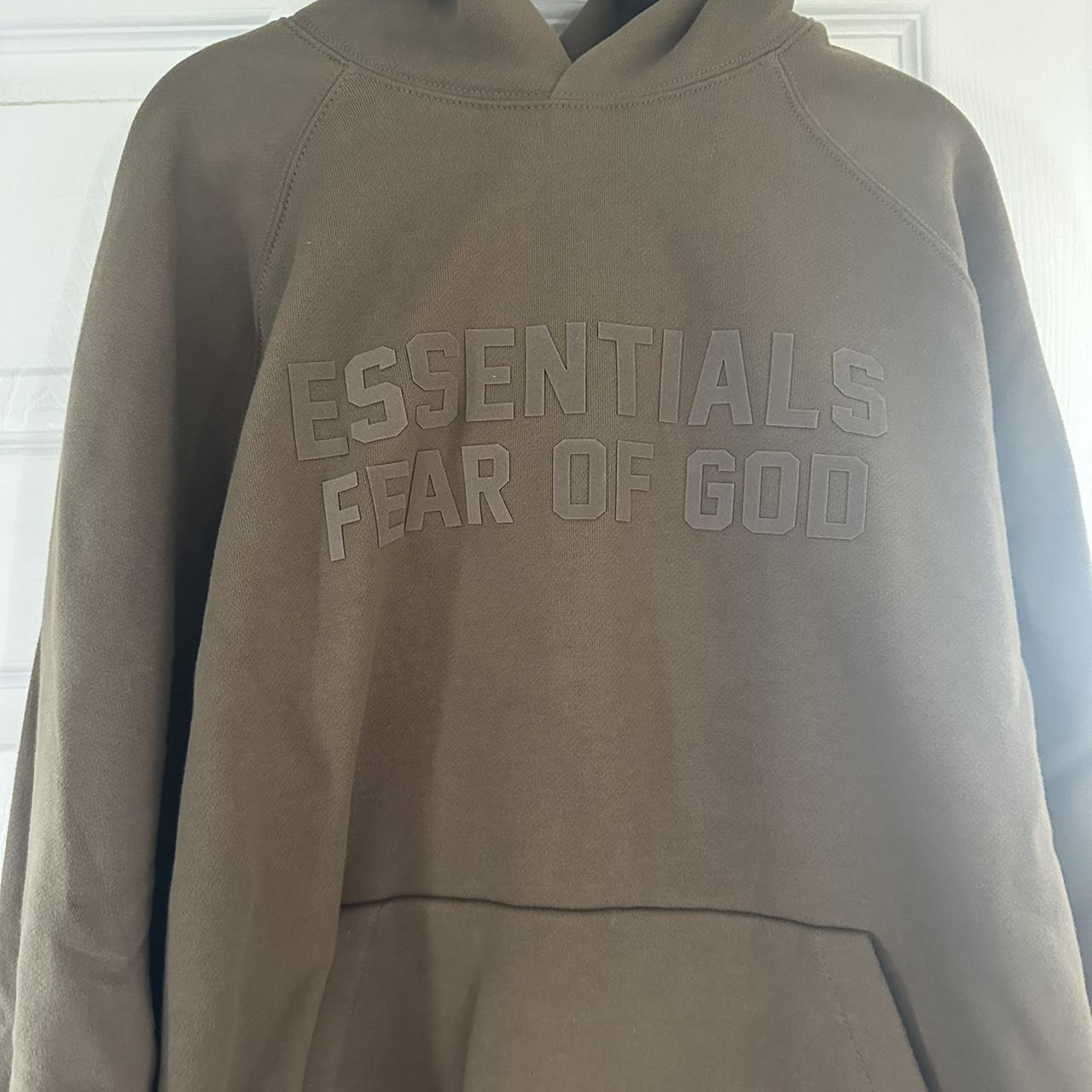 Medium Essentials brown hoodie MEN OR WOMEN - Depop
