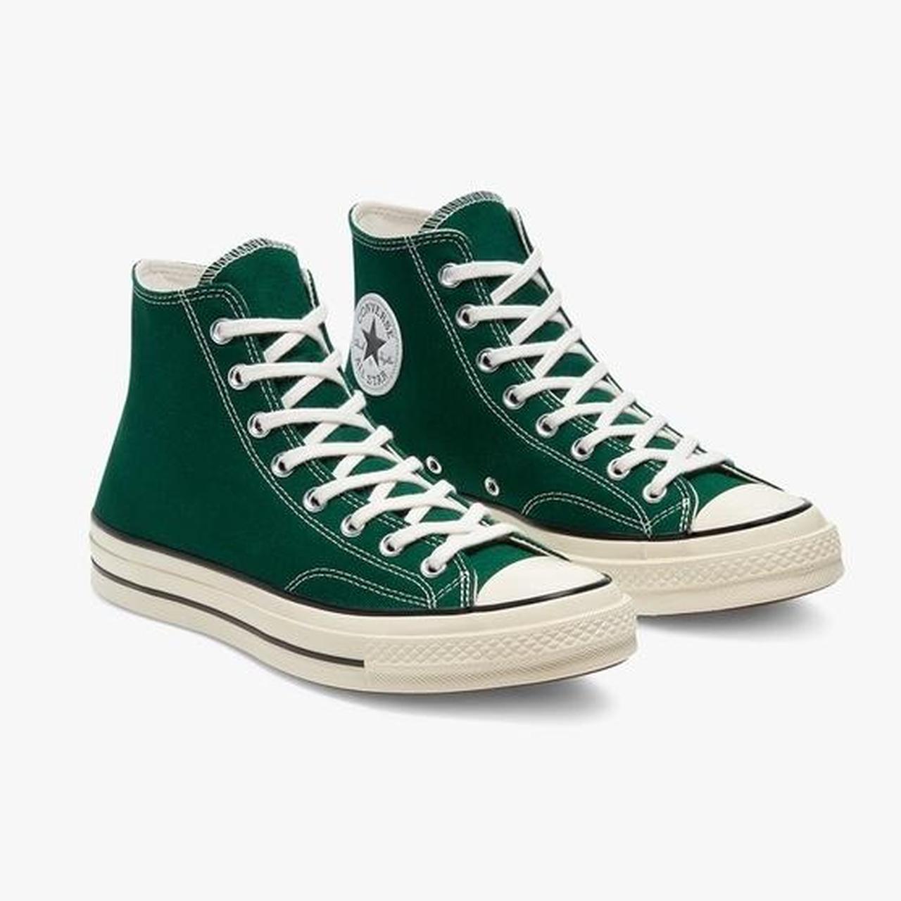 Dark green vintage high top converse chuck taylors.... | Depop