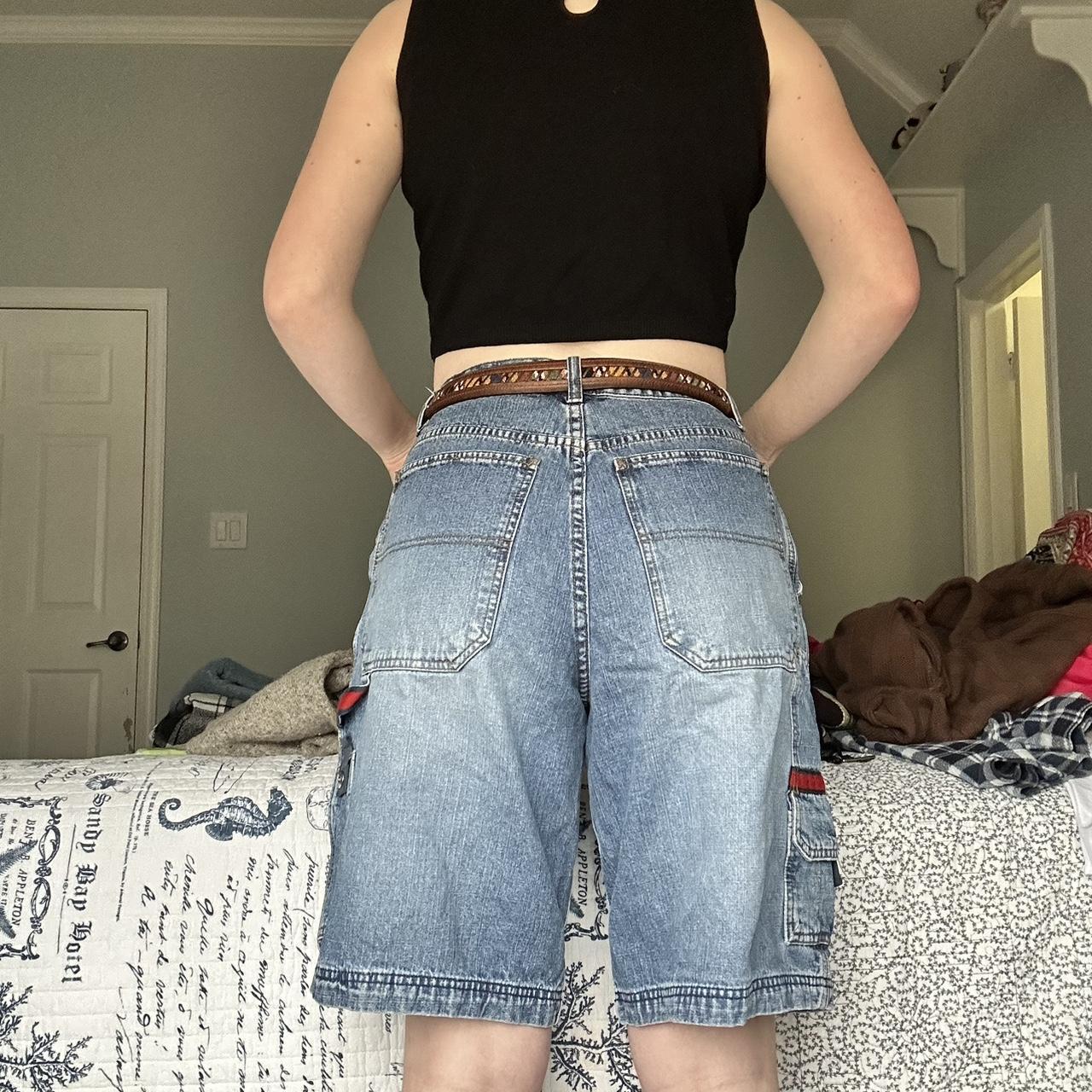 Jorts Jean shorts Route 66 34w size Hellas cute with... - Depop