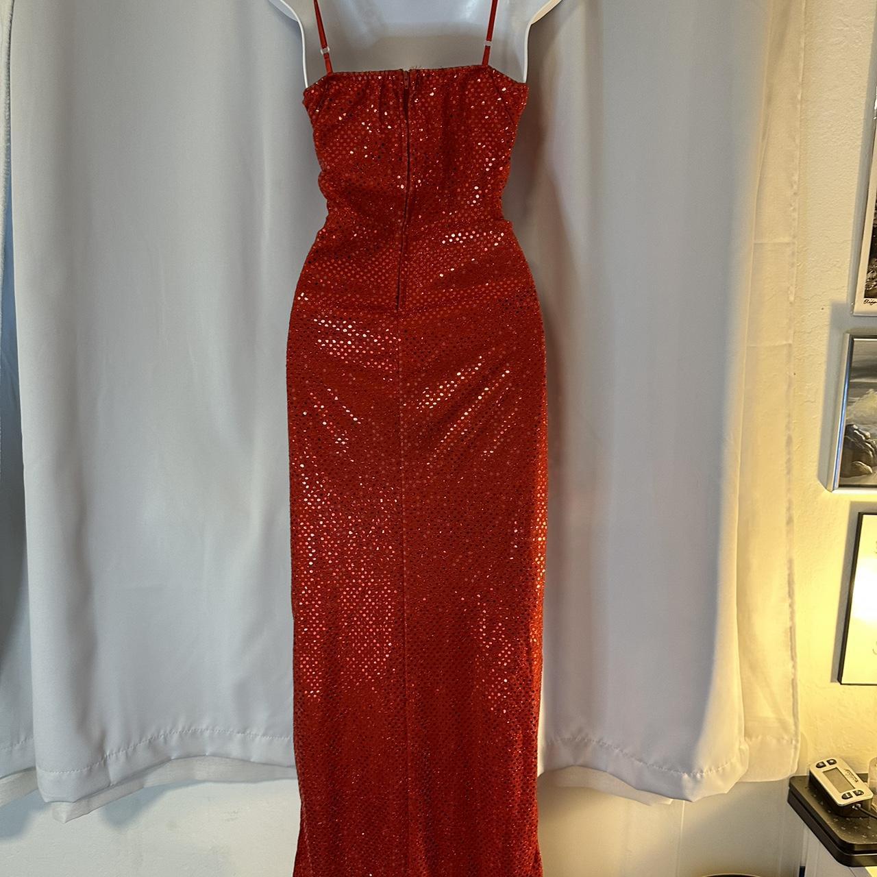 Jessica rabbit style red slit high sequins... - Depop