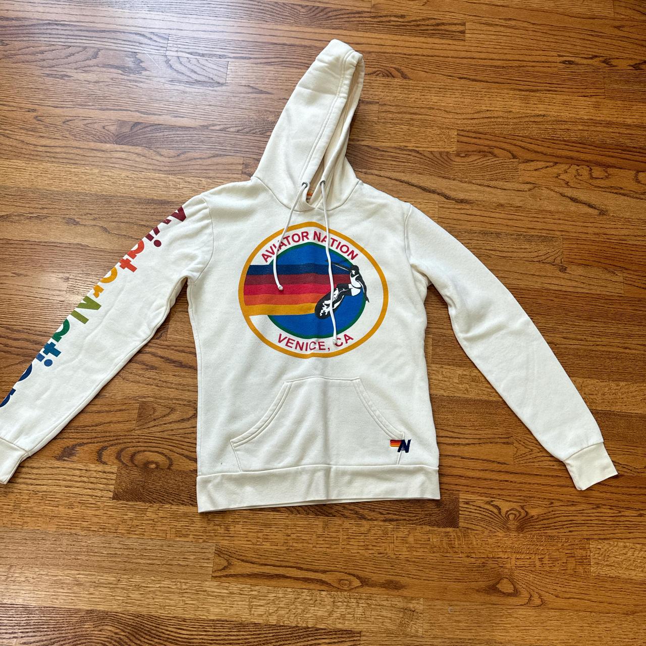 White aviator nation hoodie #aviatornation #preppy... - Depop