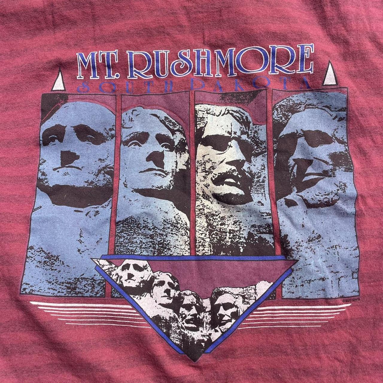 Mt. Rushmore Striped Graphic Tee Miller label, size... - Depop