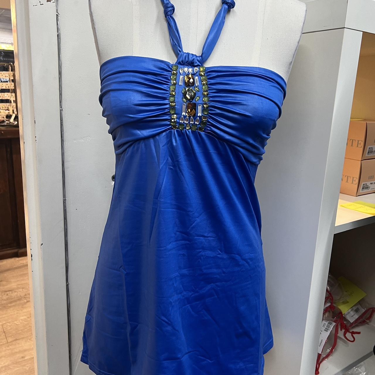 Blue y2k clubbing top paris hilton snookie costume... | Depop