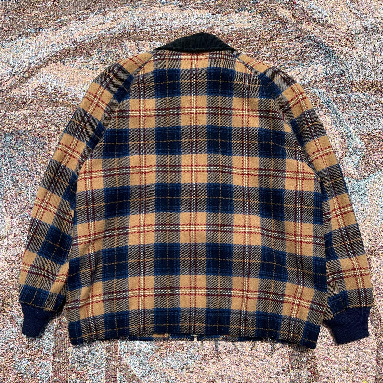 Pendleton Men's Yellow and Navy Jacket | Depop