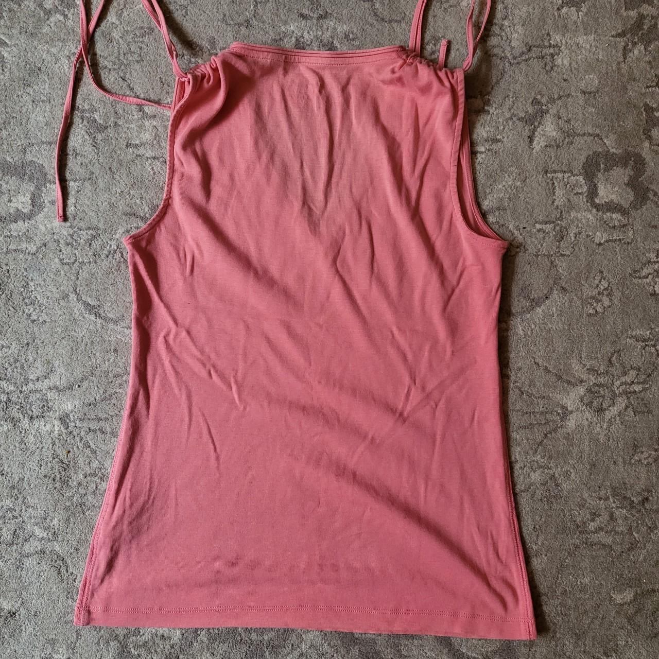 Floral Pink Ruched Espirit Tank Top ๐ธ Vintage Depop