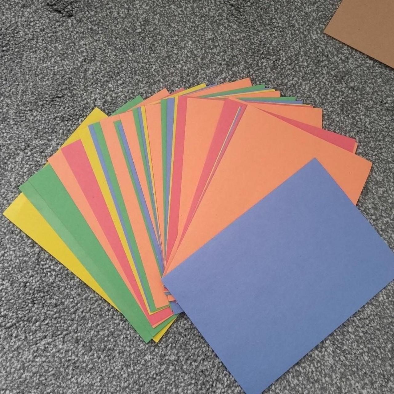 Large bundle of multi-coloured paper for arts and... - Depop